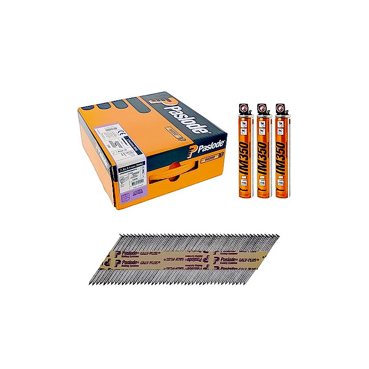 Paslode IM350+ 141204 51mm Nails Galv Plus Ring Shank Nail - 3300 box c ...