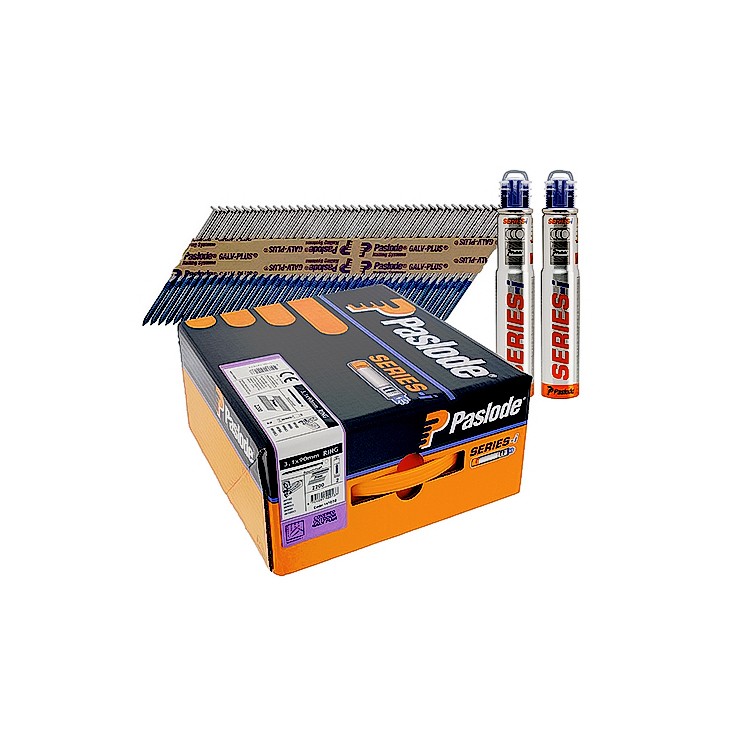Paslode 360Xi 141074 90mm x 3.1mm Galv Plus Ring Shank - 2200 box c/w 2 ...