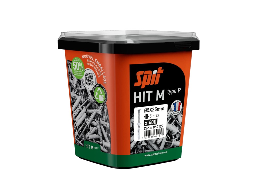 Spit HIT-M Nylon Lipped Hammer in Anchors with Zinc Nail - Fixings Store