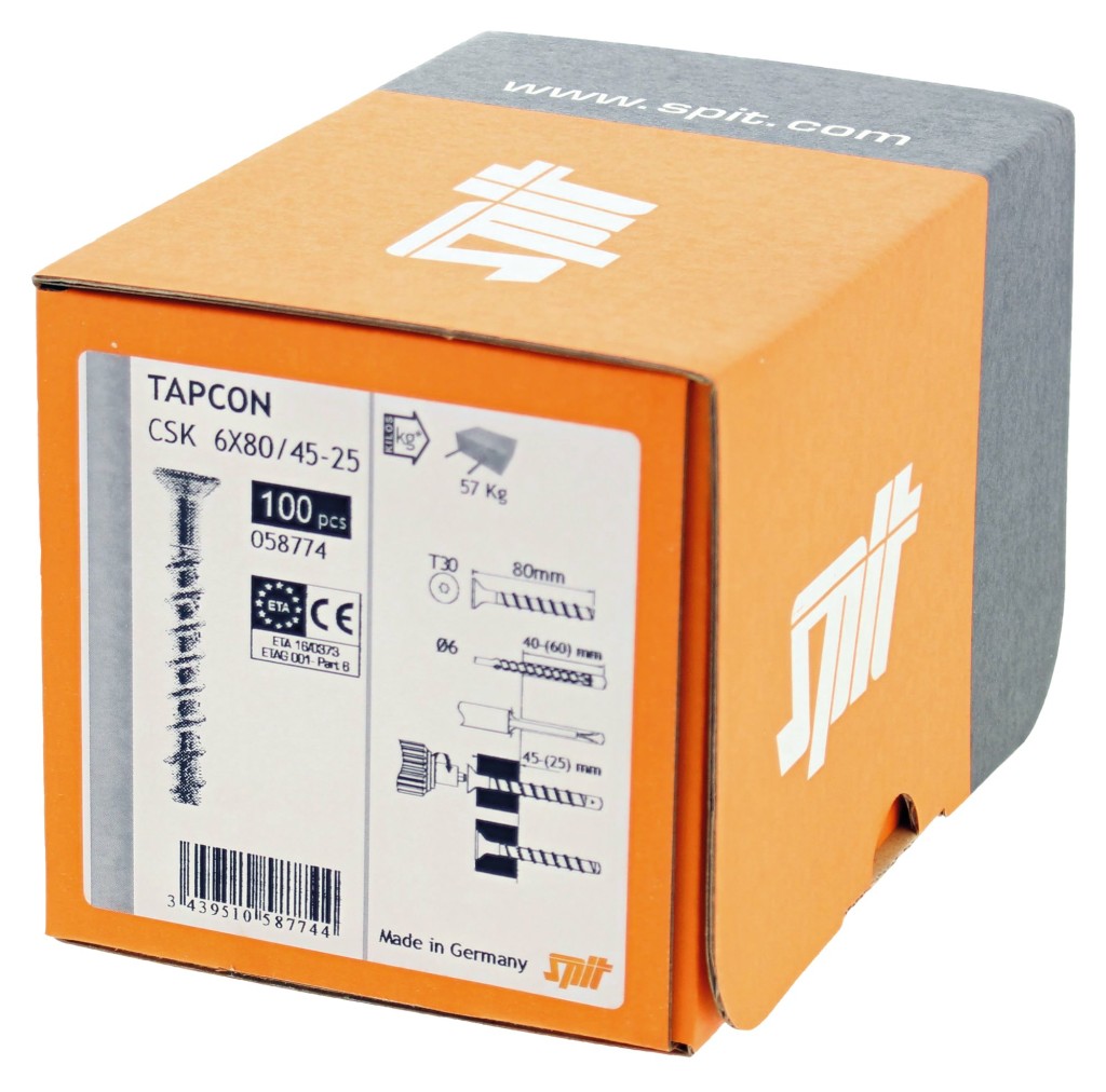 Spit Tapcon CSK Countersunk Concrete Screws