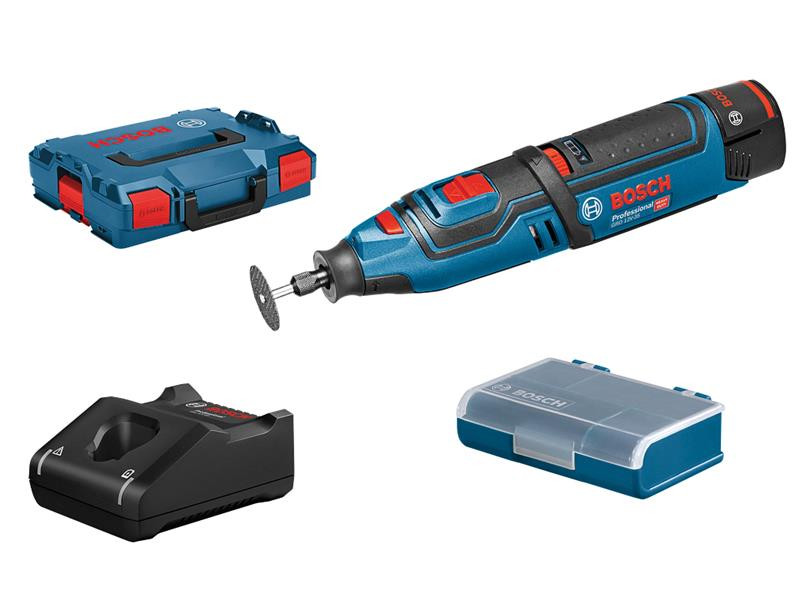 Bosch Rotary Tool 12V 2 x 2.0Ah Li-ion + Accessories - Fixings Store