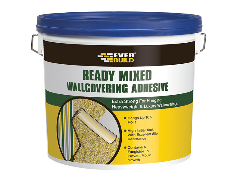 Everbuild EVBWALLRD4 Ready Mixed Wallcovering Adhesive 4.5kg - Fixings ...