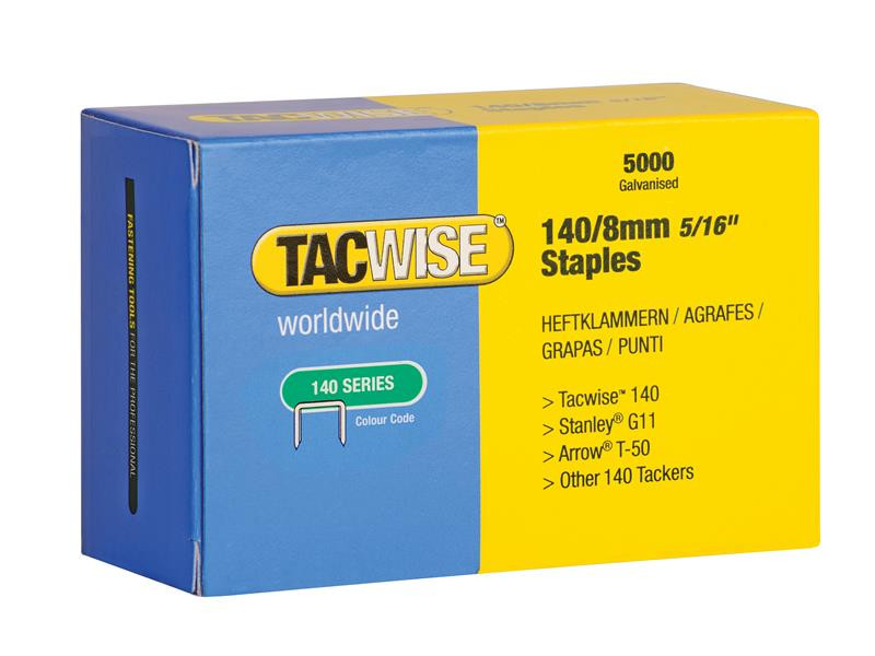 Tacwise TAC0341 140 Galvanised Staples (Pack 5000) | Fixings Store